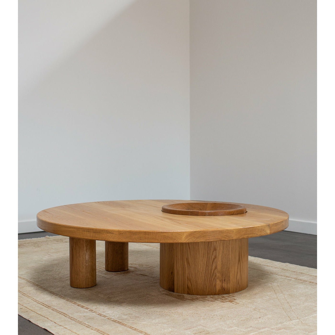 Round Coffee Table in Solid Oak
